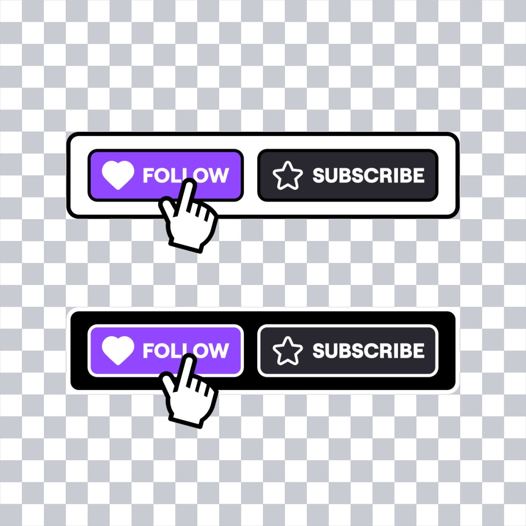 Animated Twitch Follow and Subscribe Button Overlay – CreatorSet Animated Twitch Follow and Subscribe Button Overlay – CreatorSet